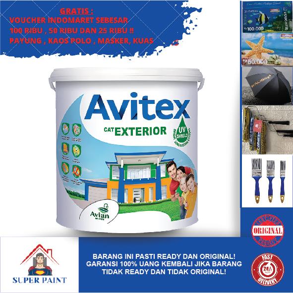 Jual Cat Tembok Avian Avitex Exterior Tinting Warna Putih 25 Kg ...