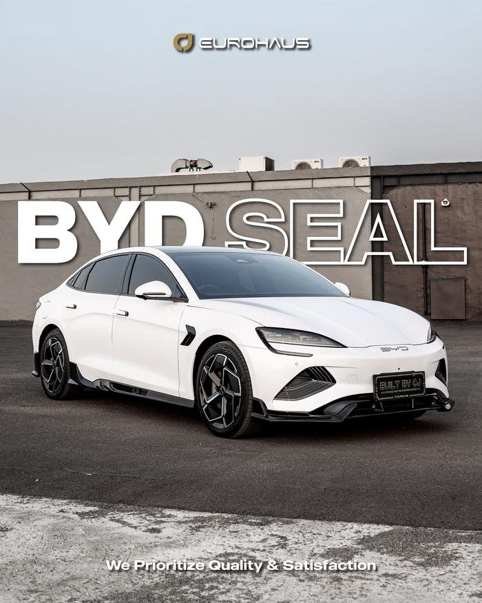 Jual Bodykit BYD Seal Black Gloss Front Lip Side Skirt Diffuser ...