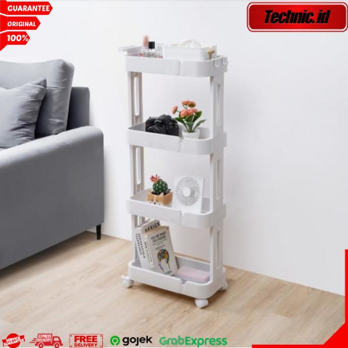 Jual Stora Rak Troli 4 Tingkat Narrow 4 Tier Narrow Trolley With Handle ...