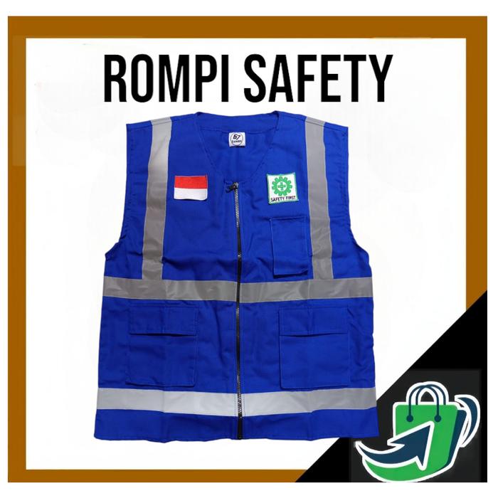 Jual Rompi Safety/Rompi Safety Bahan Drill Warna Biru BCA - Jakarta ...