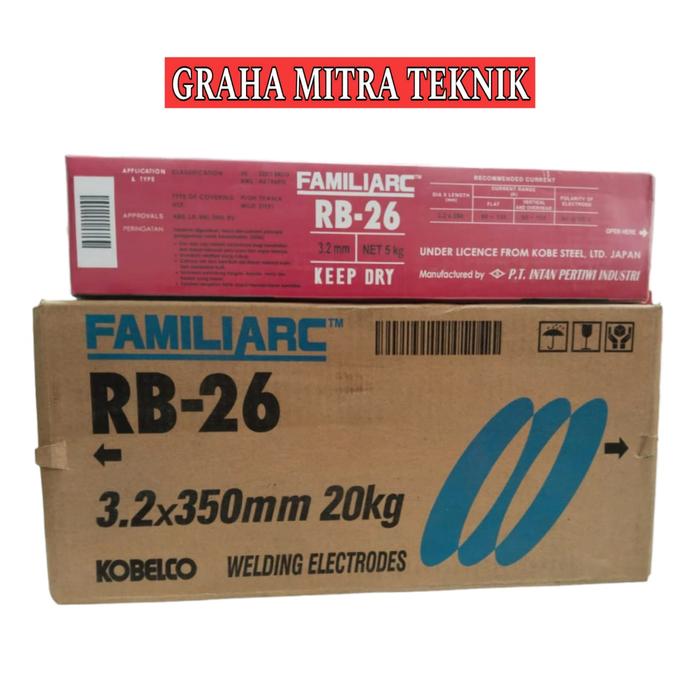 Jual KAWAT LAS KOBELCO RB26 3.2MM 5KG ELEKTRODA RB 26 WELDING LISTRIK STEEL KOBE 3.2 MM X 350MM ...