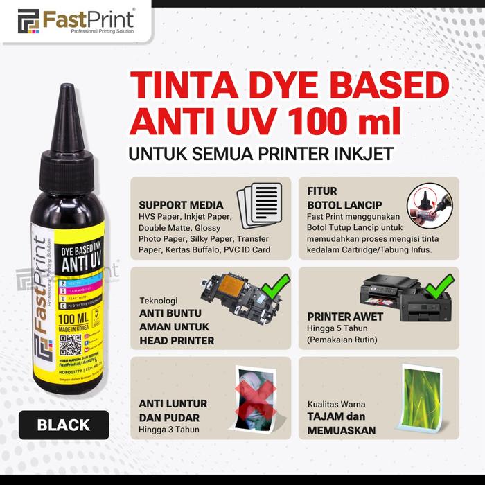Jual Tinta Dye Based Anti UV 100 ML Universal - Jakarta Pusat - Fast ...