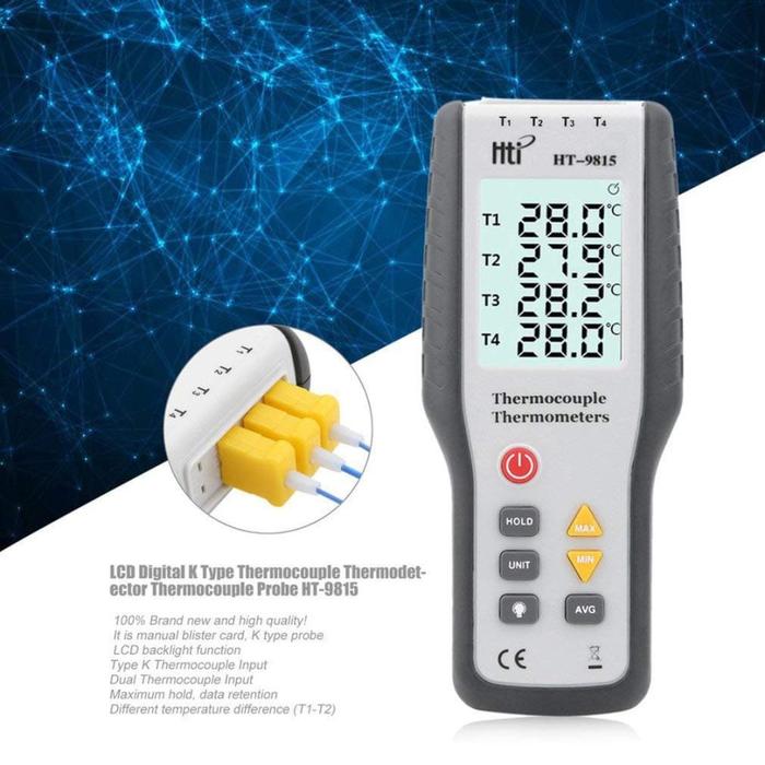 Jual Termometer Digital 4 Channel Termokopel Thermometer Digital 4 ...