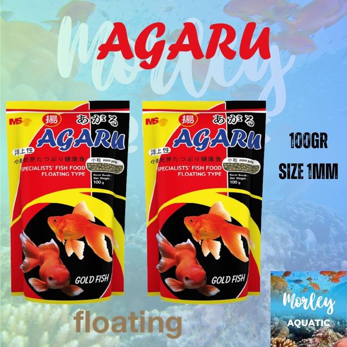 Jual AGARU FLOATING 100GR / PAKAN IKAN GOLDFISH AGARU / PAKAN MASKOKI ...