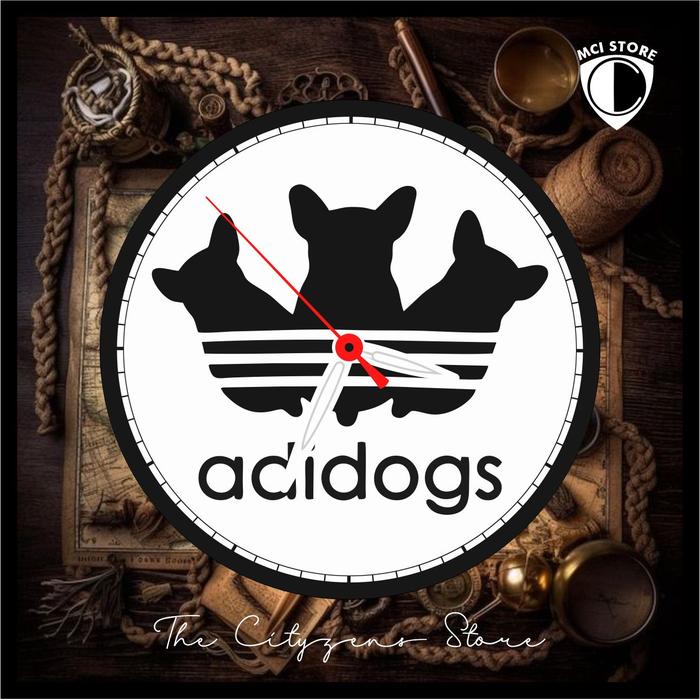 Jual Jam Dinding Bulat Custom Adidogs 1 - Kota Bandung - Citizens Store | Tokopedia