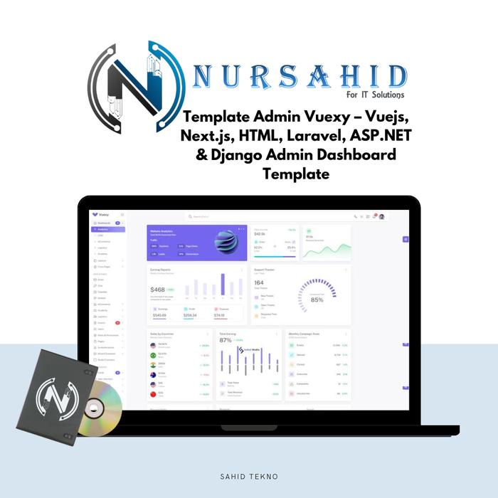 Promo Template Admin Vuexy – Vuejs, Next.js, HTML, Laravel, ASP.NET & Django Admin Dashboard ...