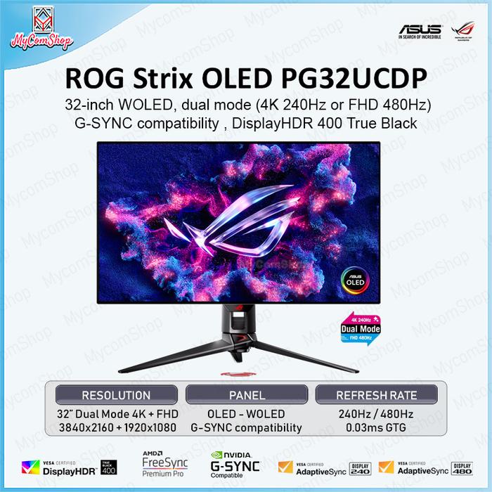 Jual ASUS ROG SWIFT OLED PG32UCDP GAMING MONITOR 32" WOLED DUAL MODE ...