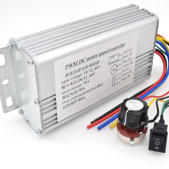 Jual Dimmer PWM 70A DC Motor Speed Controller 12V 24V 36V (1506 ...