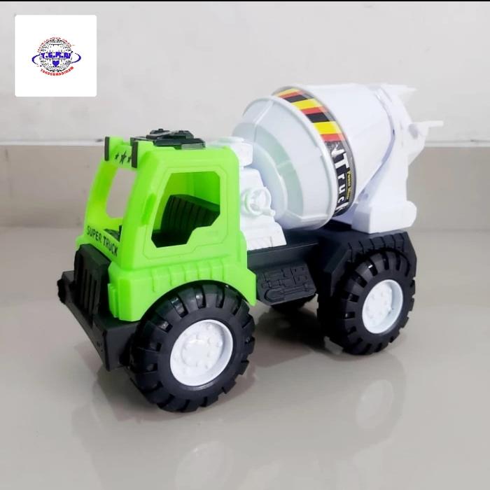 Jual Mainan Mobil Truk Molen - Truck Mixer Konstruksi Tarik Anak ...