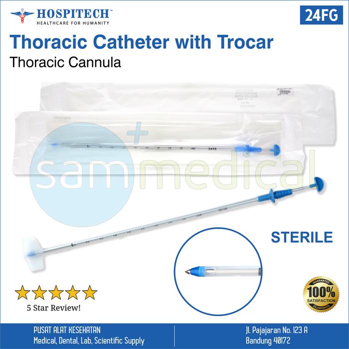 Jual Hospitech Thoracic Cannula / Trocar Cannula - Per PCS - Ukuran 24 ...
