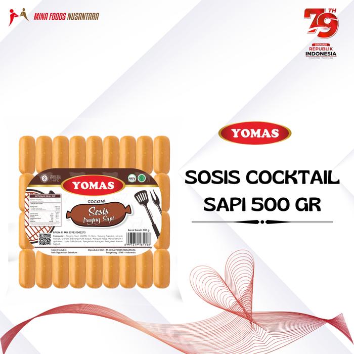 Jual YOMAS SOSIS - SOSIS SAPI COCKTAIL 500 GR - Kota Tangerang - YOMAS ...