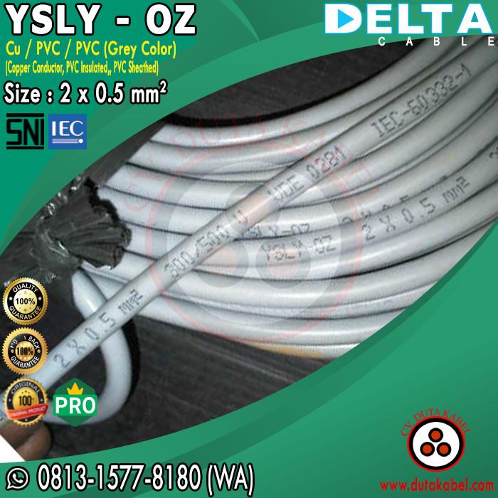 Jual Kabel YSLY-OZ 2x0,5 mm2 (50m) DELTA /2x0,5mm2/2x0.5 mm2/2x0.5mm2/2 ...