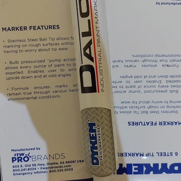 Jual Dykem Dalo Industrial Paint Marker Dykem Dalo Steel Marker (Putih ...