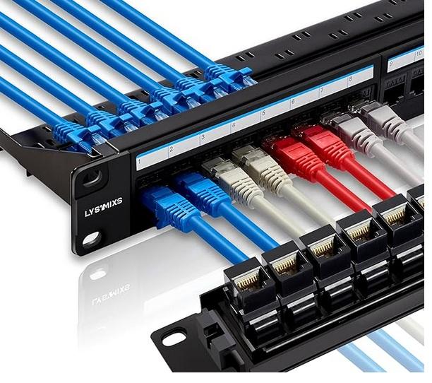 Jual belden patch panel kabel utp barrel cat 6 1 giga 24 port 1 U ...