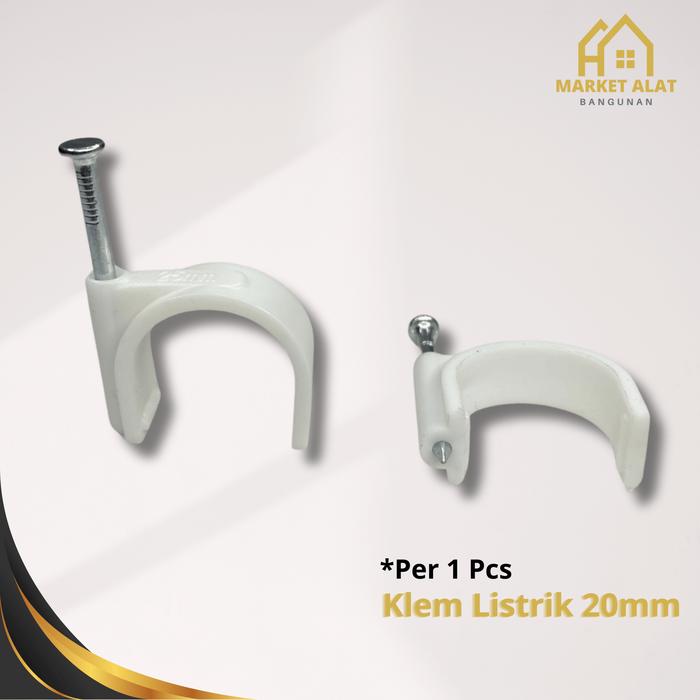 Jual Klem Pipa Listrik PVC 20 MM Per 1 Pcs / Klem Pipa Conduit 20mm ...