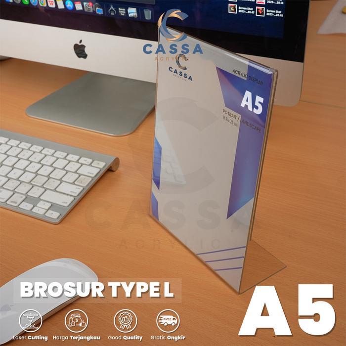 Jual TEMPAT BROSUR A5 TIPE L PORTRAIT / TENT HOLDER / TENT CARD ...