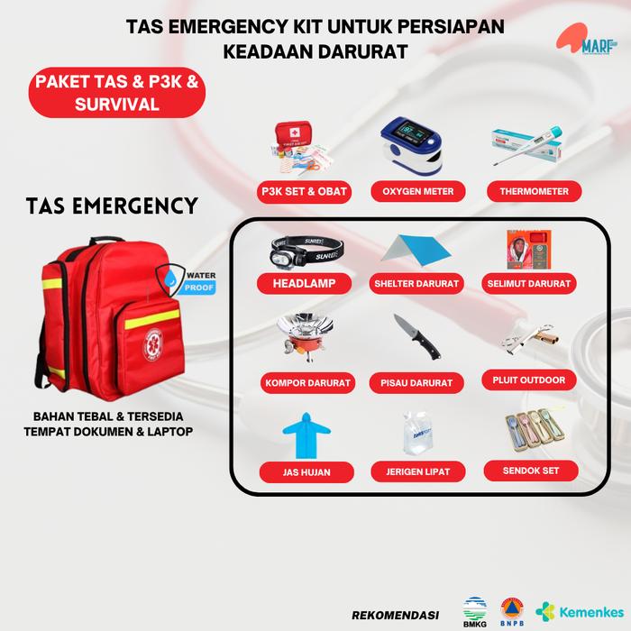 Jual TAS EMERGENCY BENCANA EMERGENCY KIT P3K TAS DARURAT MEGATHRUST ...