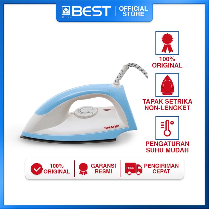 Promo Setrika SHARP EIN05B Dry Iron, 400W, Non-Stick Coating, 220 -240 ...