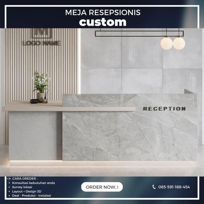 Jual Meja resepsionis minimalis - Custom ukuran - Jakarta Timur ...