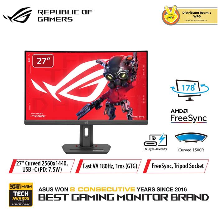 Promo ASUS ROG Strix XG27WCS Gaming Monitor - 27-inch, Curved, 180Hz ...