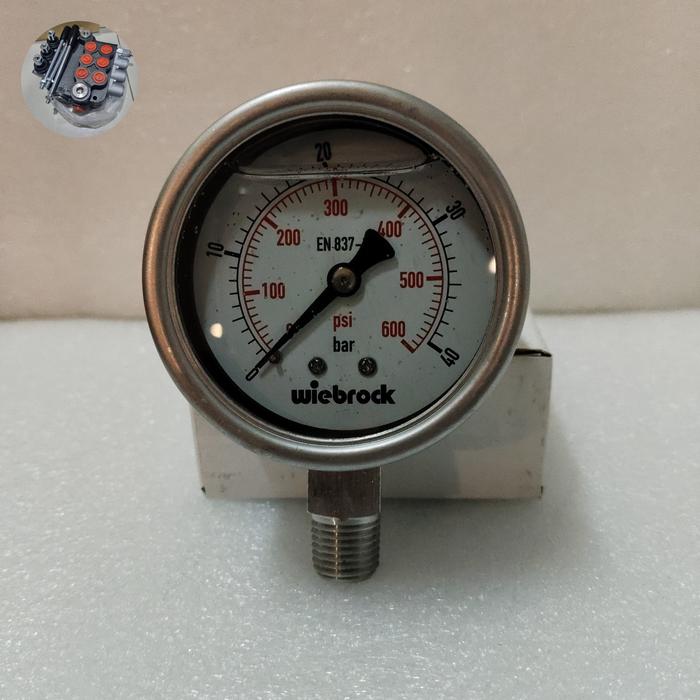 Jual 40 Bar Pressure gauge 2,5inch Full stainless WIEBROCK // Manometer Gauge 2,5 inch 40 Bar ...