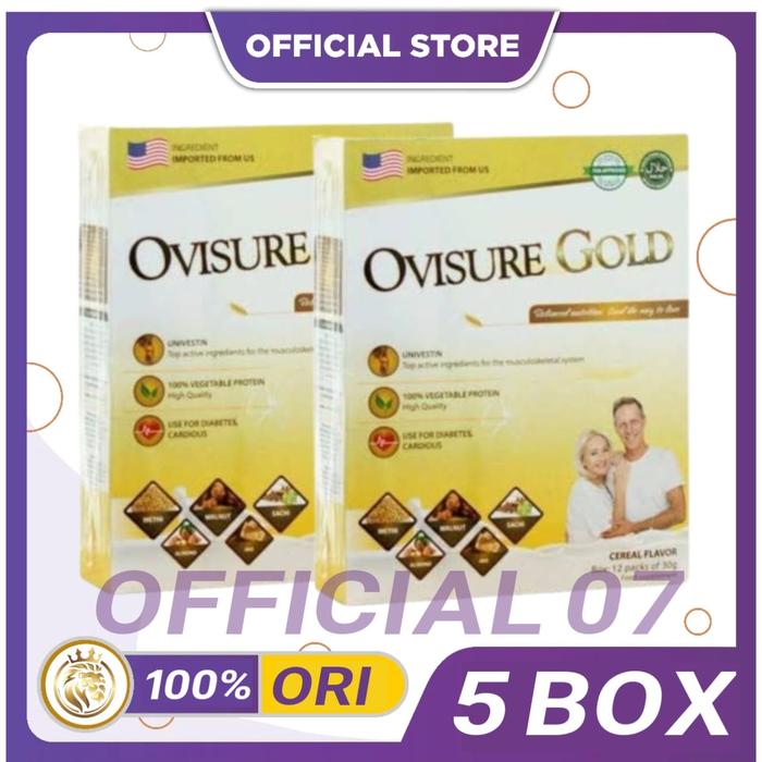 Jual OVISURE GOLD MILK SUSU VITAMIN TULANG DAN SENDI PAKET 5 BOX - Kota ...