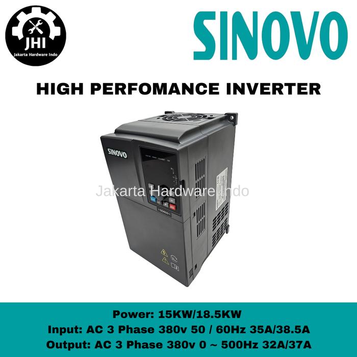 Jual INVERTER VFD SINOVO 15KW 380V 3PHASE 3PH HIGH PERFOMANCE INVERTER - Kota Tangerang ...