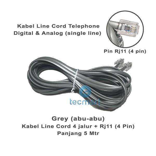 Jual Kabel Line Telepon 2meter/ 3meter/ 5meter/ 10 meter isi 4 + Rj11 ...