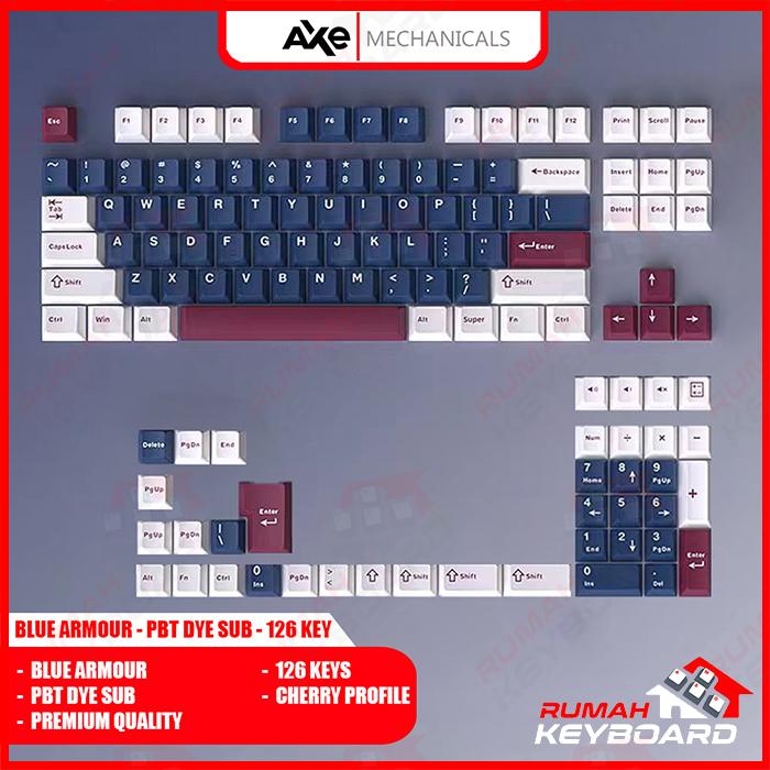 Promo KEYCAP - KEYCAPS - CHERRY - BLUE ARMOUR - PBT KEYCAP - DOUBLE ...