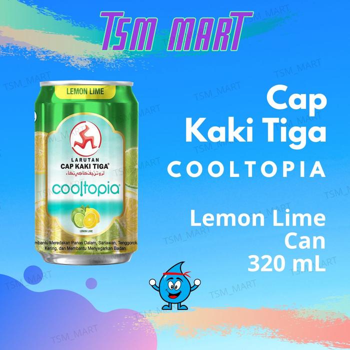 Jual Larutan Penyegar Cap Kaki Tiga Cooltopia Lemon Lime Can 320 mL Minuman Enak dan Sehat ...