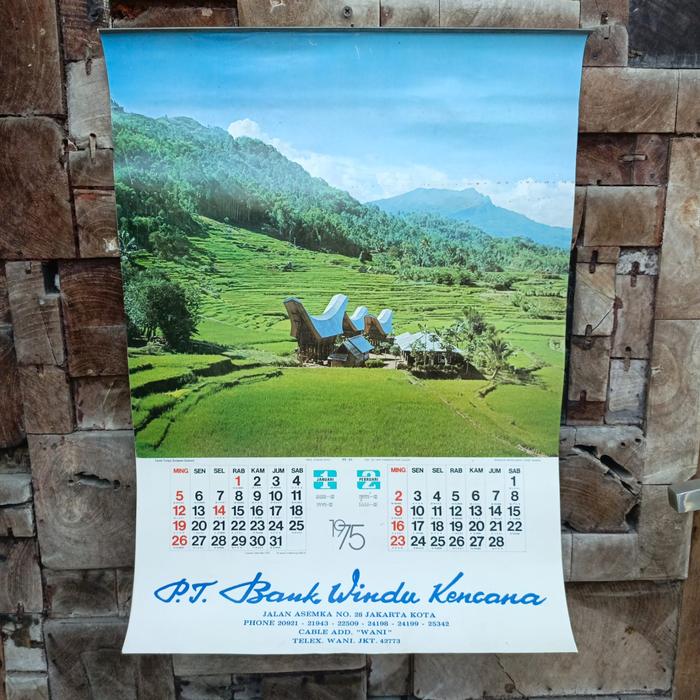 Jual Barang jadul KALENDER TAHUN 1975 dwi wulan Kondisi New old stock ...
