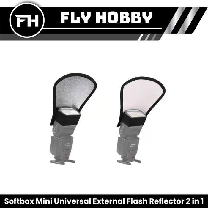 Jual Softbox Mini Universal External Flash Reflector 2 in 1 / Diffuser 2in1 - Jakarta Pusat ...