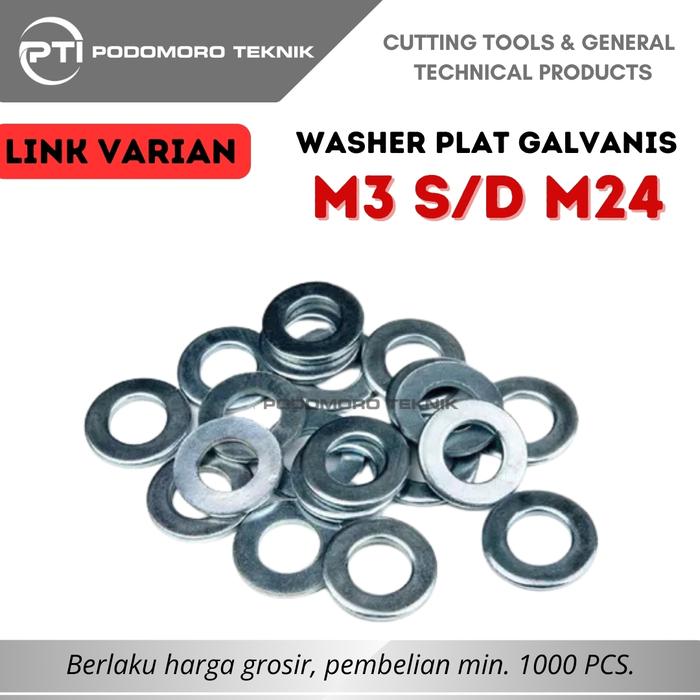 Jual Ring Plat Putih M5 M6 M8 M10 M12 M14 M16 M18 M20 Washer Plat ...