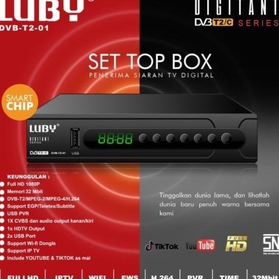 Jual TEKNIK-INDO RECEIVER TV DIGITAL SET TOP BOX LUBY FULL HD DVB-T2-01 STB DVBT2 LUBY - Kota ...