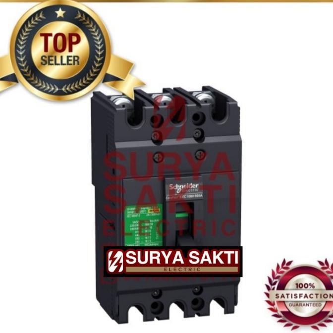 Jual ORIGINAL SCHNEIDER EasyPact MCCB EZC100N 20A / 20 A 3P 18KA MCCB - Kota Bekasi - side panel ...