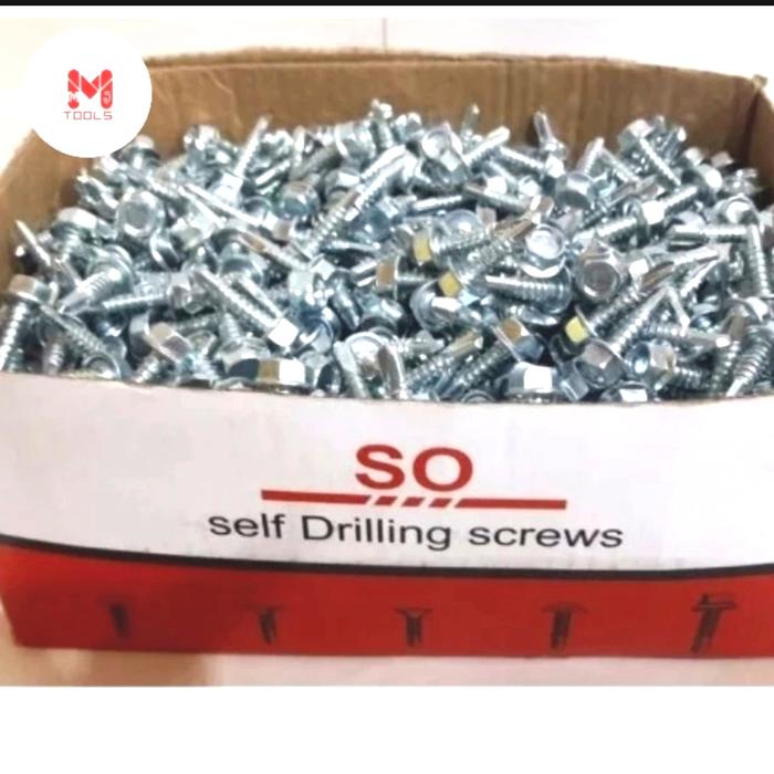 Jual Baut Baja Ringan 10x19 SO (harga per kotak) - Self Drilling Screw ...