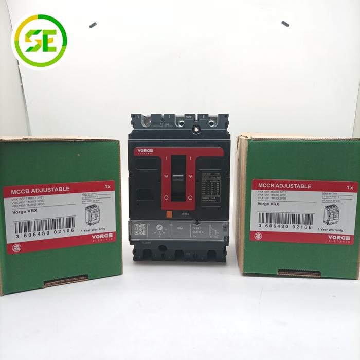 Jual MCCB Breaker adjustable VORGE VRX100F 3P 100A 80A 63A 50A 3Pole ...