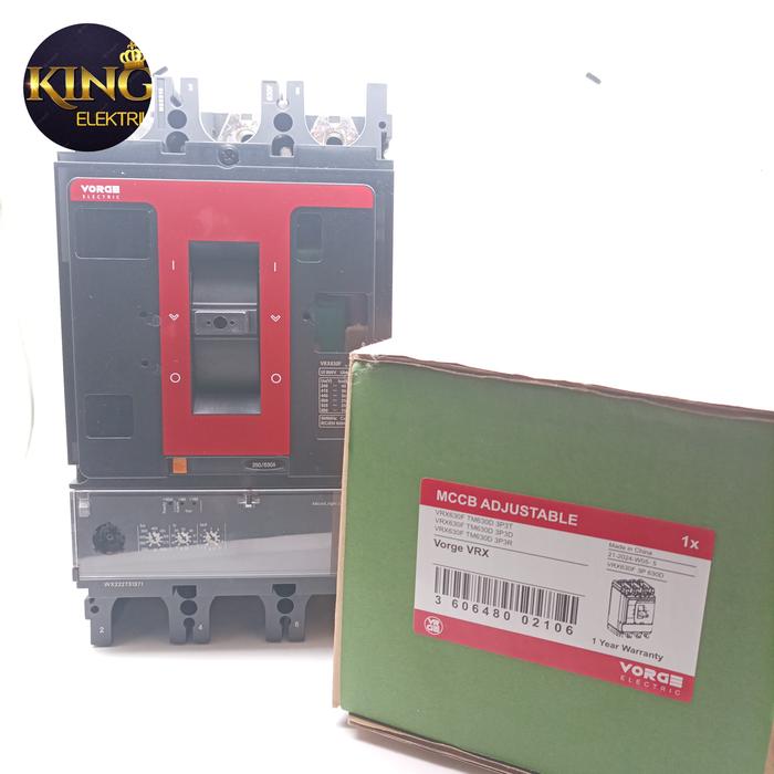 Jual MCCB Breaker adjustable VORGE VRX630F 3P 630A TM630D 3Pole 3Phase setara NSX630F 3 P 3 Pole ...