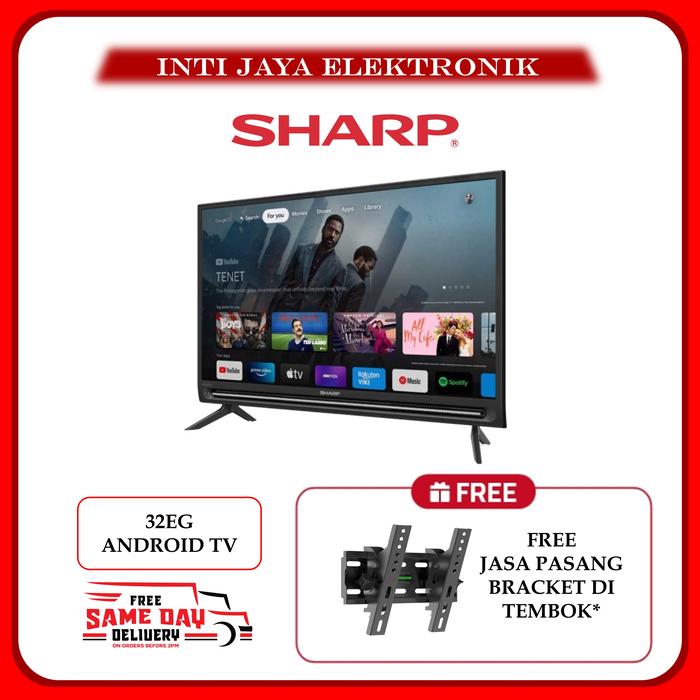 Jual TV LED SHARP 32 INCH ANDROID TV LED 2T-C32EG1i SHARP 32INCH 32EG ...