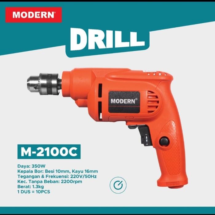 Jual MODERN mesin bor 10mm bolak balik M-2100C Bor listrik besi kayu ...