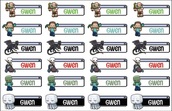 Jual Stiker Label Nama Anak Vinyl Waterproof Lucu - MineCraft, Vinyl ...