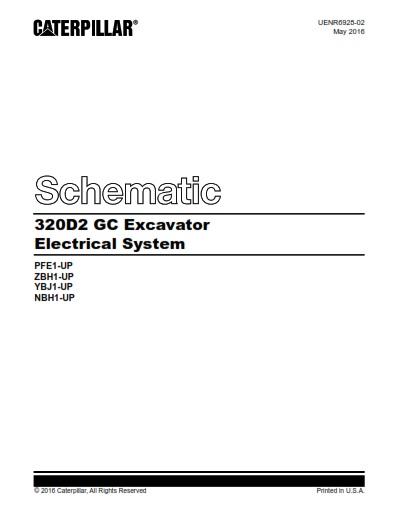 Jual Schematic Electrical System Excavator CAT 320D2 GC versi pdf ...