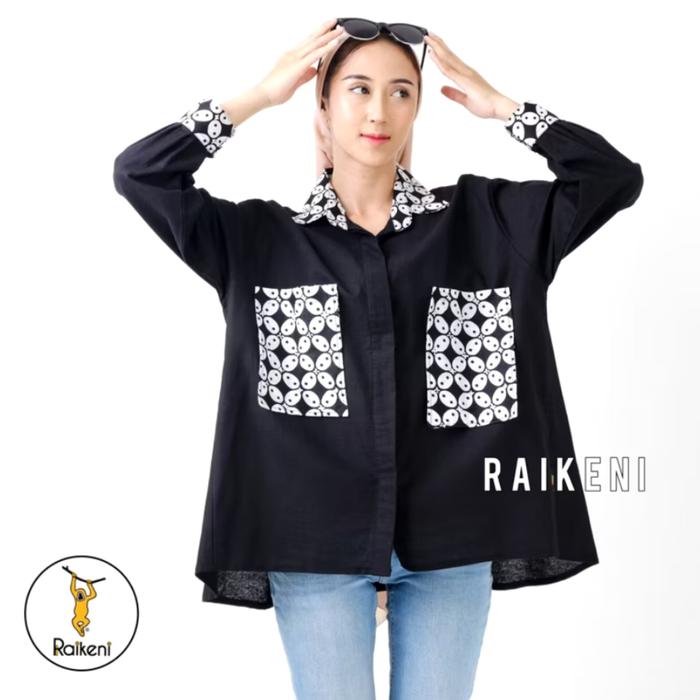 Jual RAIKENI Kemeja Osaka | Kemeja Tenun Perempuan | Kemeja Tenun Kerja ...