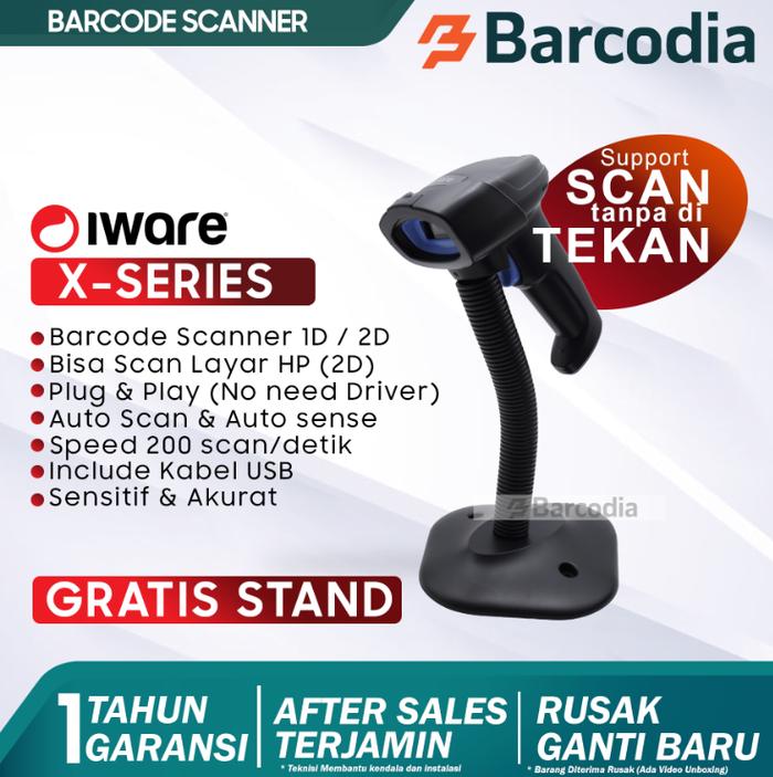 Jual BARCODE SCANNER IWARE 1D 2D USB BLUETOOTH WIRELESS HIGH SENSITIF ...