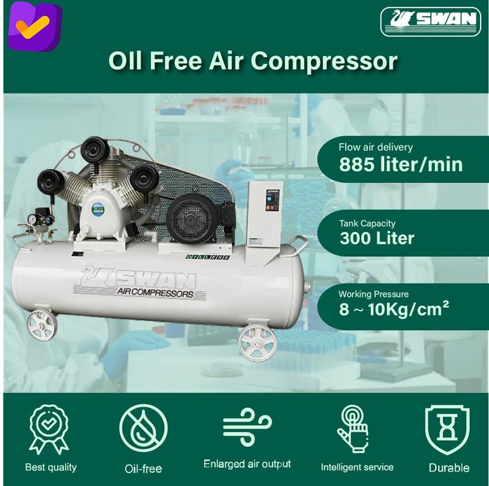 Jual SDU 310 + Motor Teco 10 HP Oil Free Kompressor Udara - Kota ...