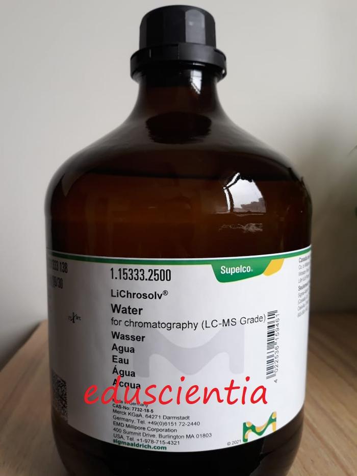 Jual Water for chromatography (LC-MS Grade), 2,5 Lt, MERCK, 115333/ 1 ...