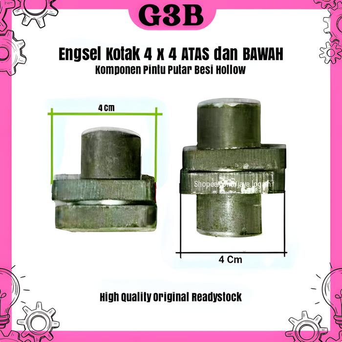 Jual engsel swing kotak 4x4 atas dan bawah 1 set pagar besi - atas - 1 ...