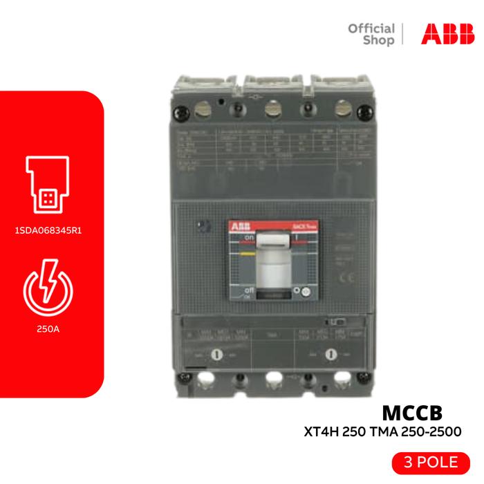 Promo ABB 1SDA068345R1 MCCB 3P 70KA 250A XT4H 250 TMA 250-2500 3P F F Cicil 0% 3x - Jakarta ...