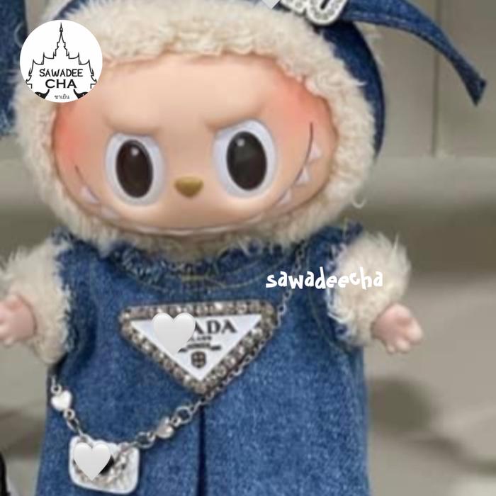 Jual Labubu Macaron - have a seat labubu - denim baju boneka labubu ...