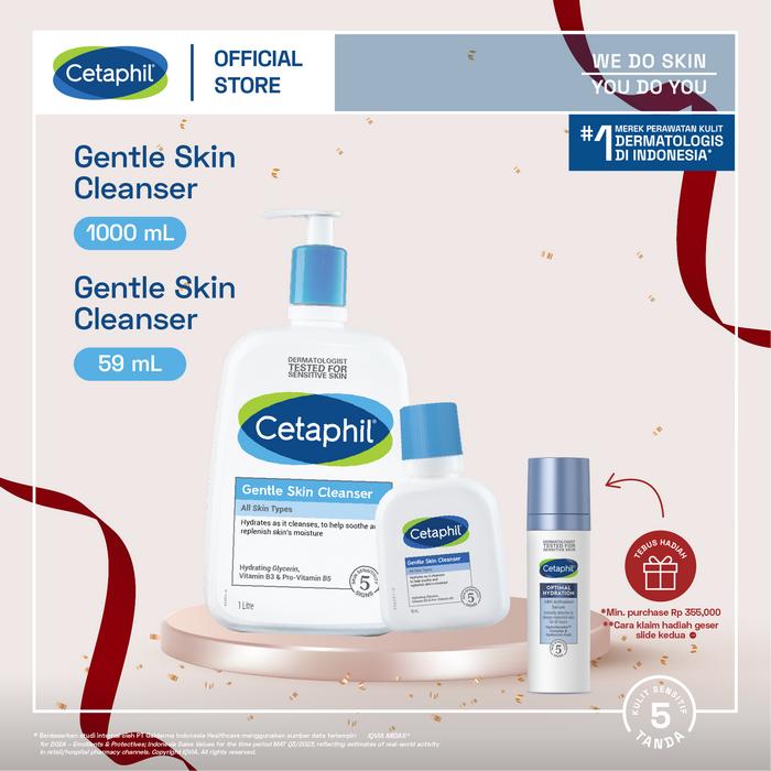Promo Cetaphil Gentle Skin Cleanser 1000ml + 59ml - Kota Tangerang ...